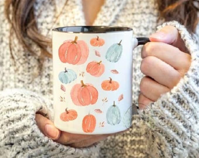 Pumpkin Fall Coffee Mug Autumn Decor Cute Coffee Mug - Etsy