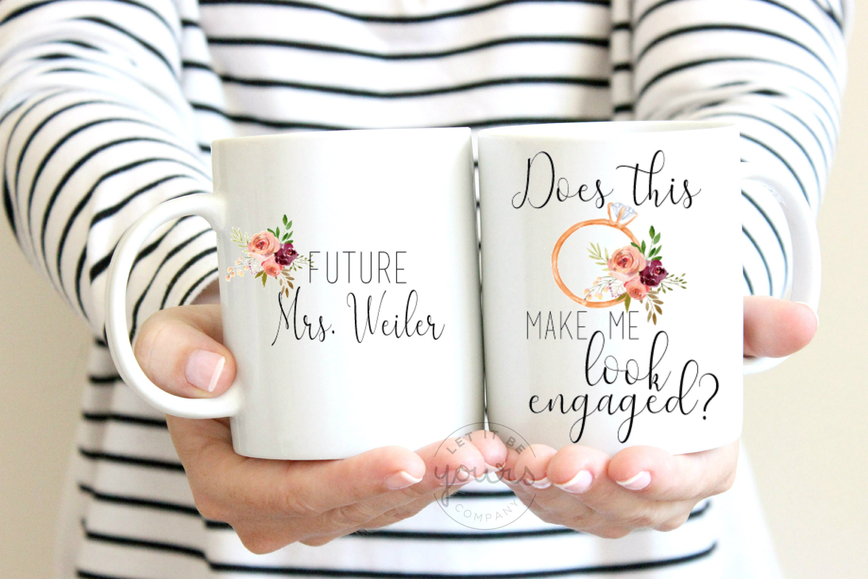 Does This Ring Make Me Look Engaged Mug, Future Mrs., Engaged Mug ...