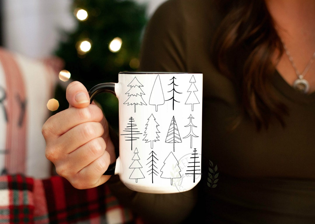 Christmas Tree Wrap Mug, Christmas Coffee Mug, Holiday Mug - Etsy