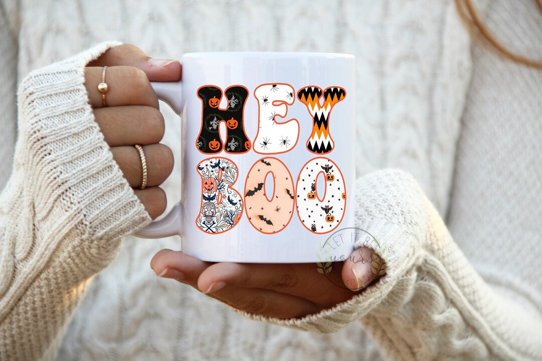 Hey Boo - Fall Mugs - Halloween Coffee Mug - Halloween Decor - Etsy