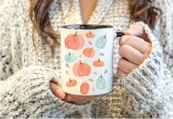 Pumpkin Fall Coffee Mug Autumn Decor Cute Coffee Mug - Etsy