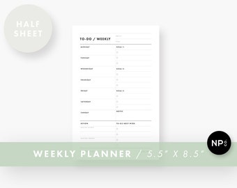 Minimalist Planner Bundle Printable PDF Instant Download | Etsy