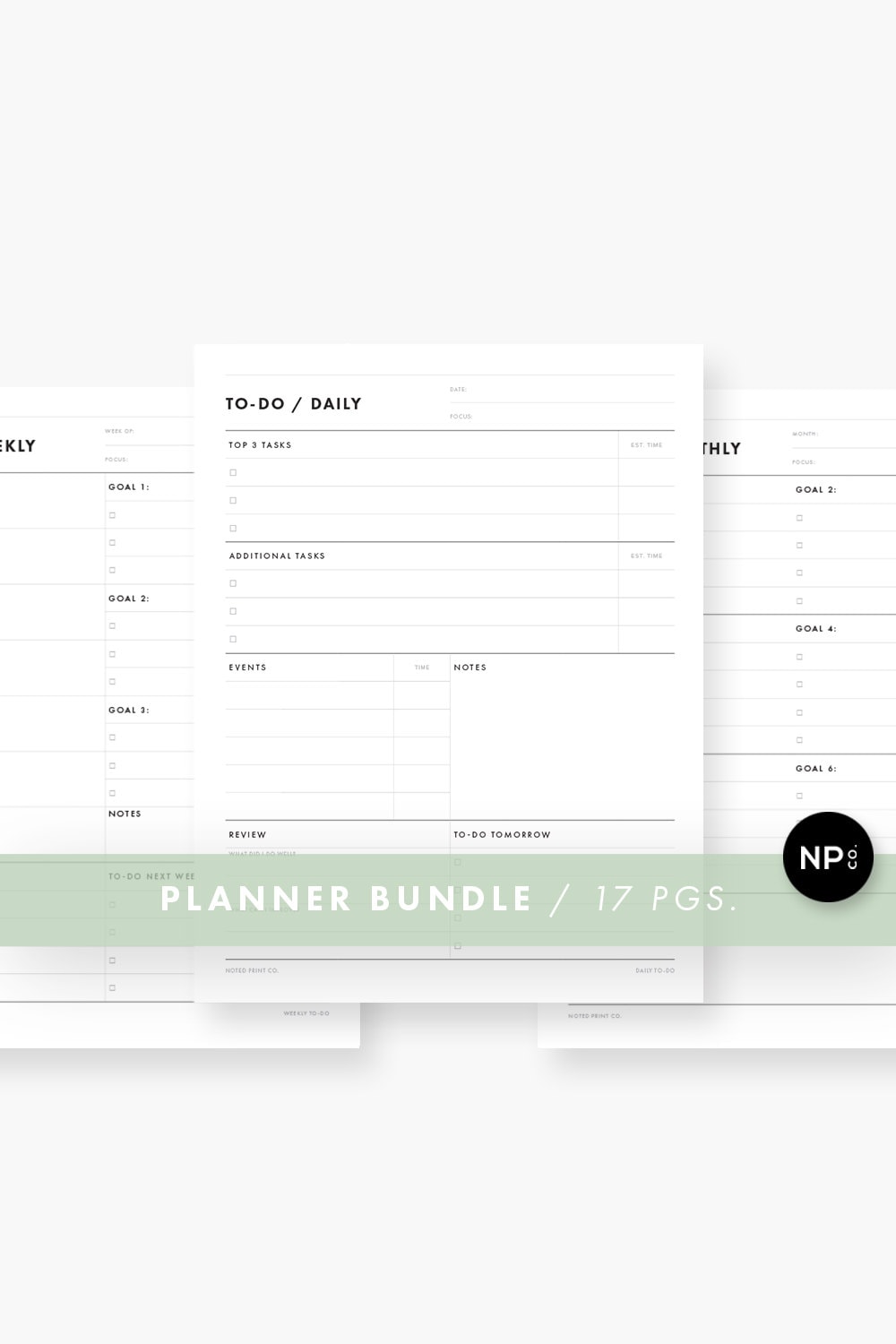 Minimalist Planner Bundle Printable PDF Instant Download - Etsy
