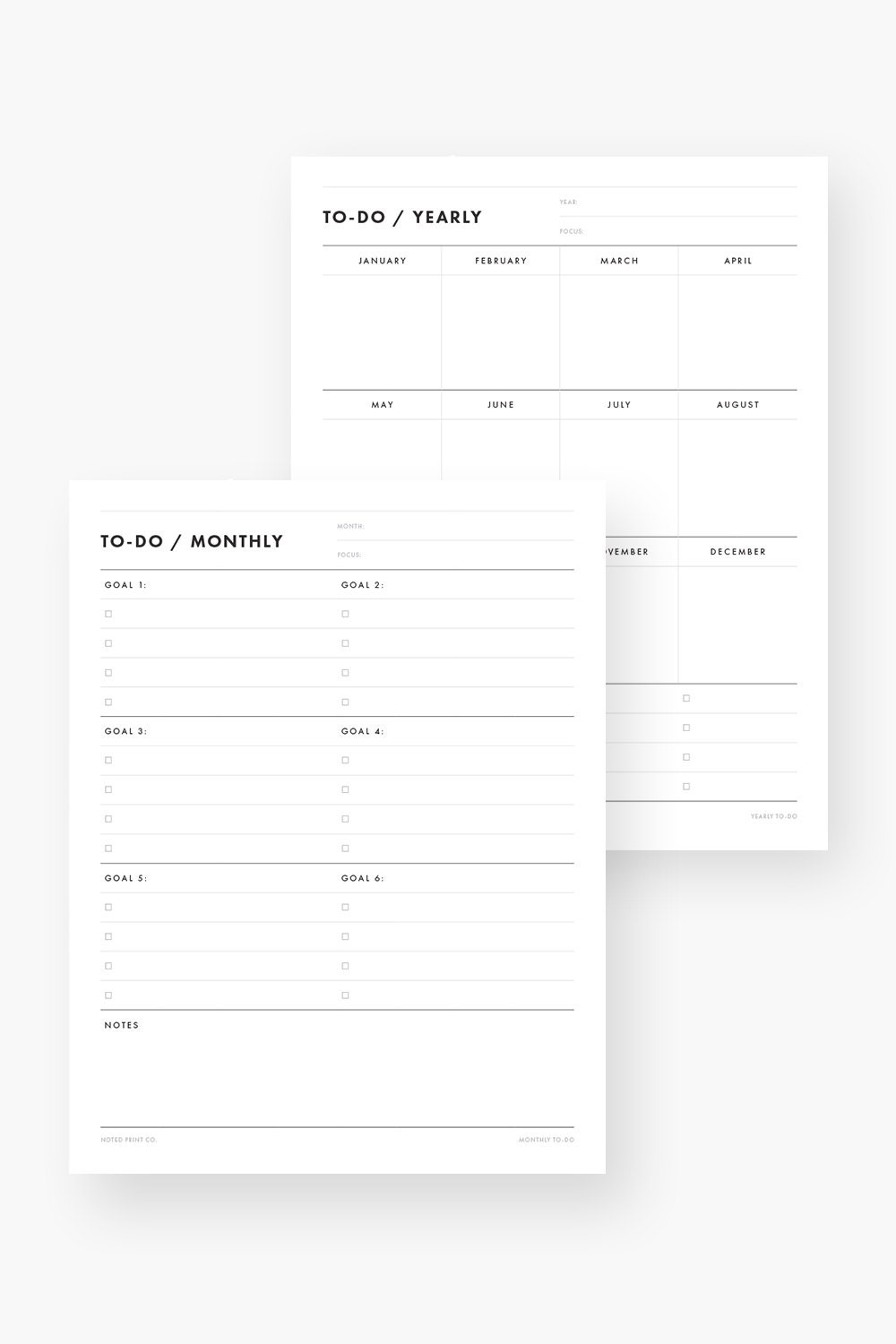 Minimalist Planner Bundle Printable PDF Instant Download - Etsy