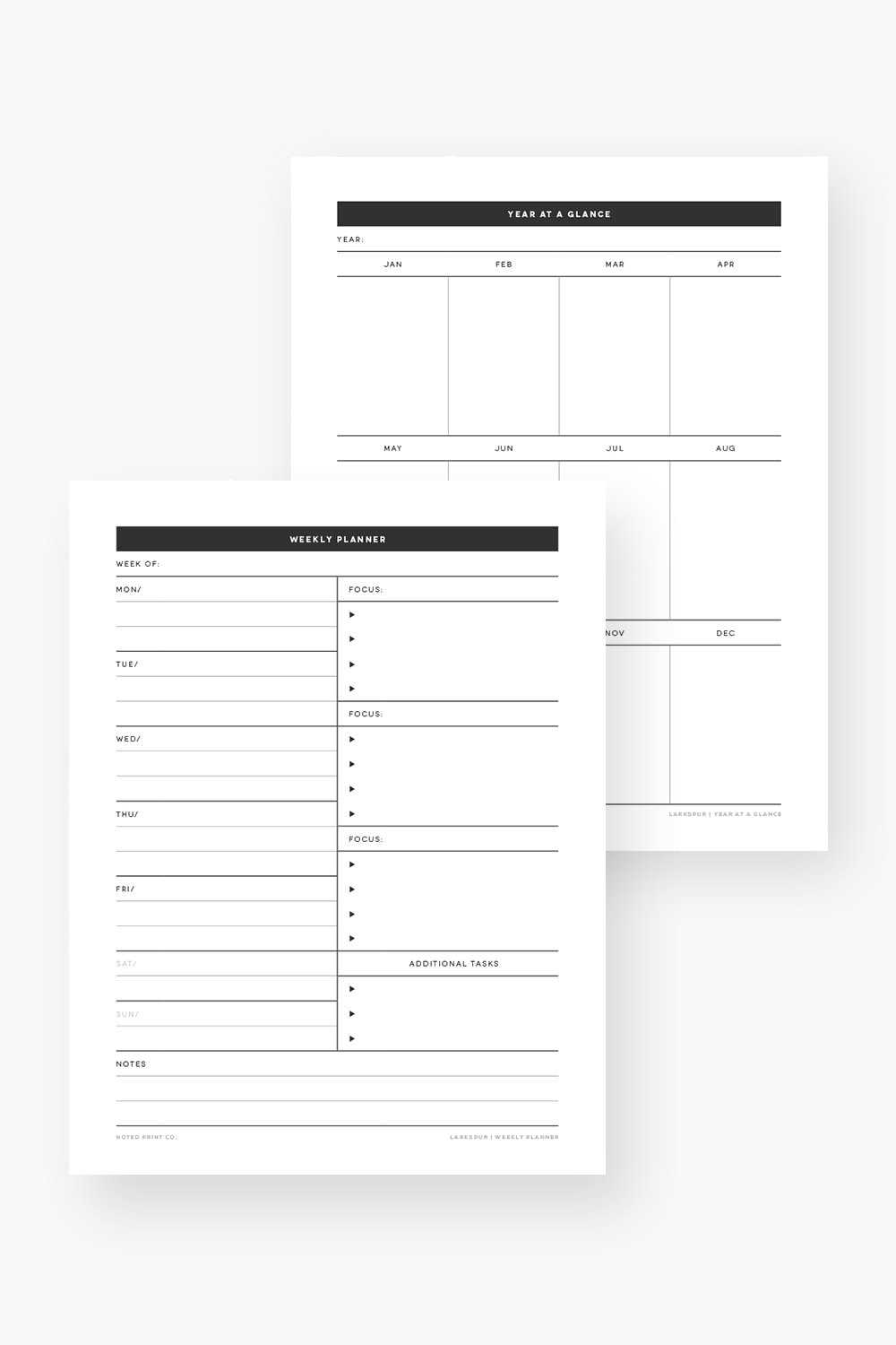 Printable Planner Bundle - Daily, Weekly, Monthly, and Yearly Organizer ...