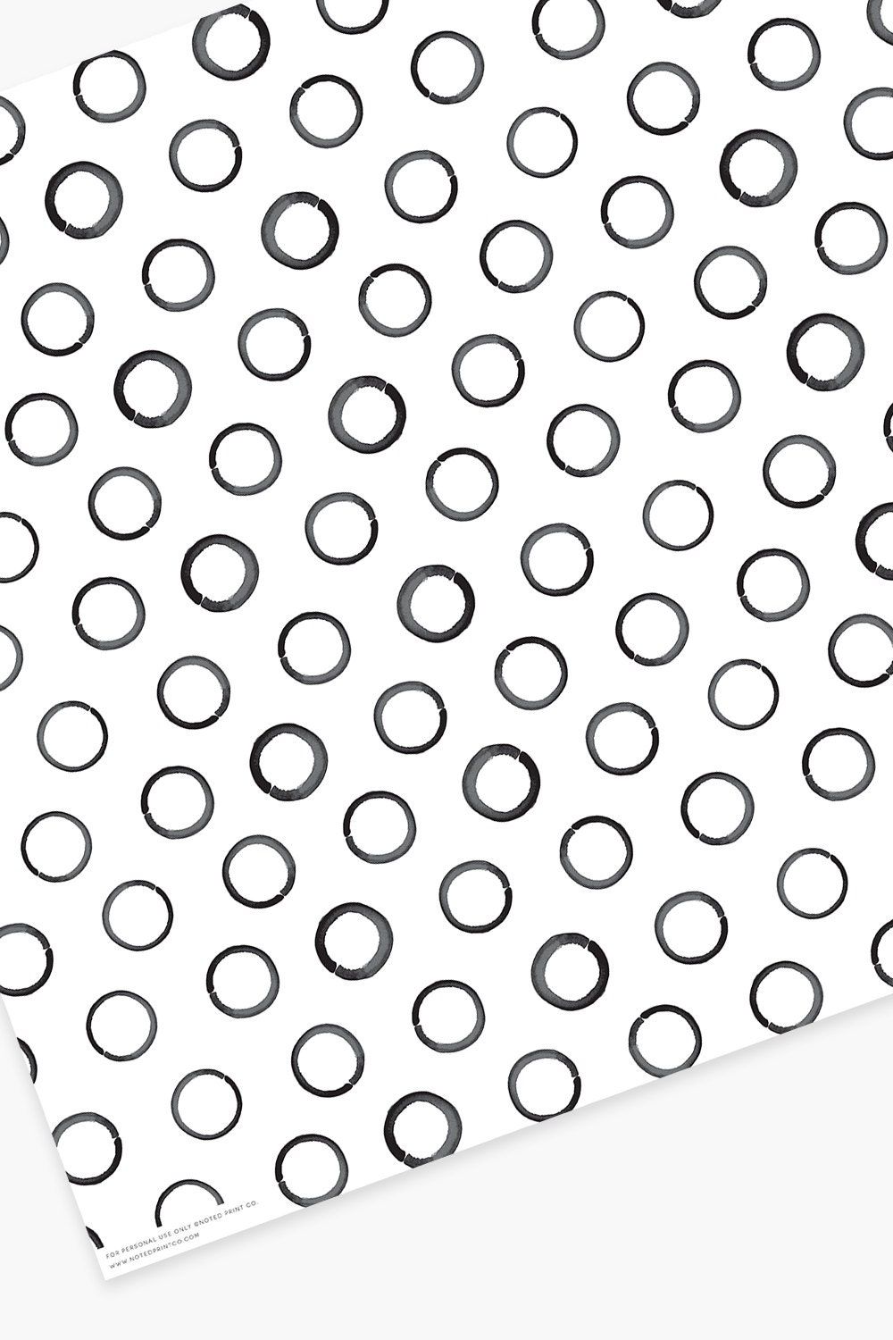 Gift Wrap Sheet Download Printable Wrapping Paper Watercolor Black and ...