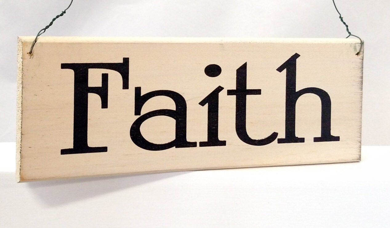 Wood Sign Saying faith White Wood Sign With Saying - Etsy