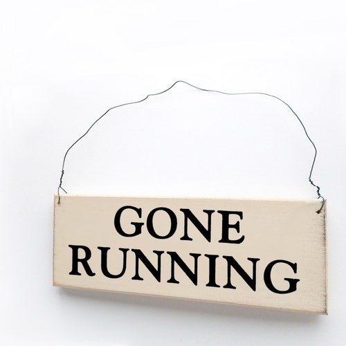 Gone Running Metal Street Sign Reclaimed Wood Frame - Etsy