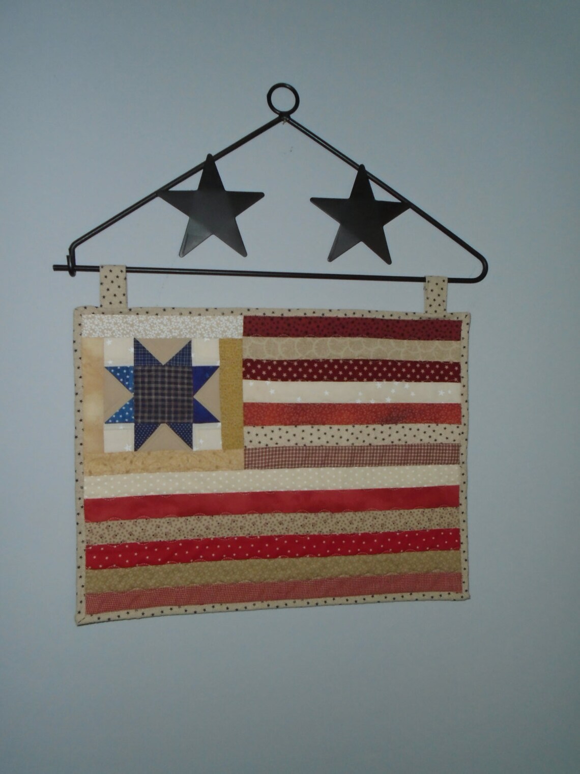 American Flag Wall Hanging, Rustic Flag, Primitive, Folk Art Flag ...