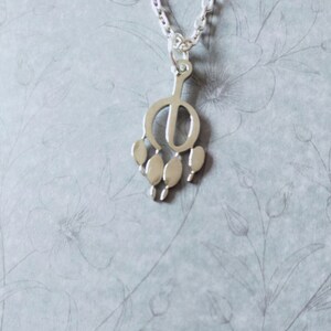 Furry Symbol Phipaw Stainless Steel Pendant on a Silver Plated Necklace ...