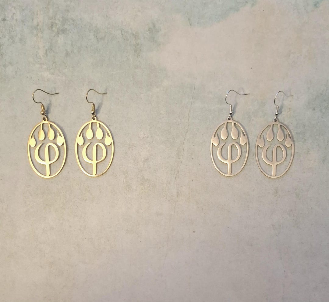 Furry Symbol Phipaw Stainless Steel Large Drop Earrings is Either ...