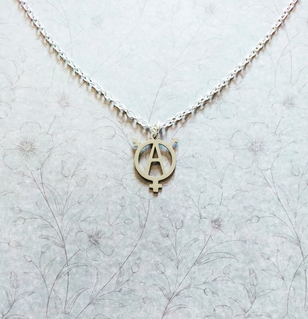 Stainless Steel Queer Anarchism Symbol With Silver Plated 18 Inch Chain ...
