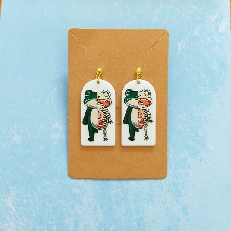 Frog Earrings - Etsy