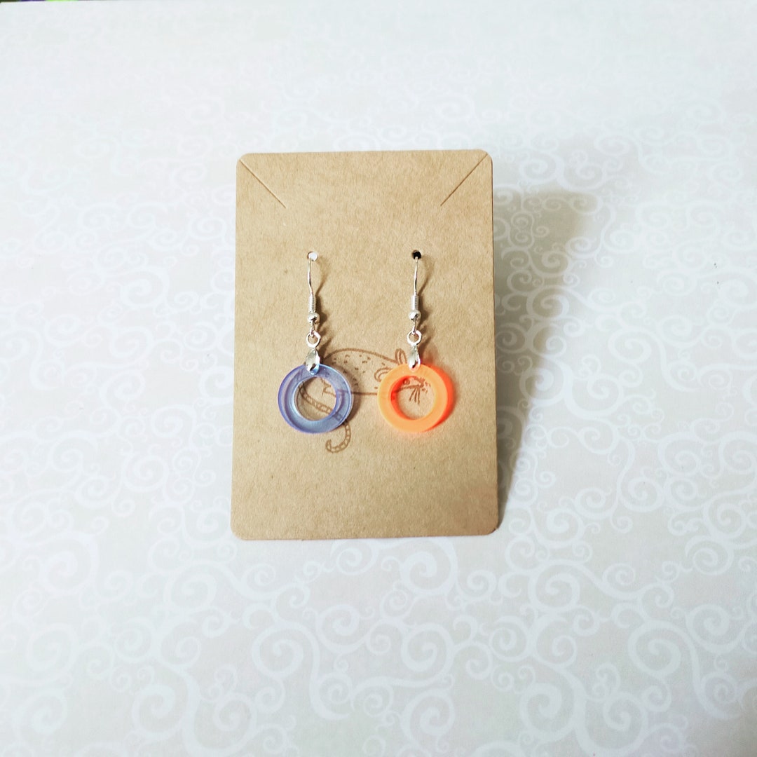 Acrylic Laser Cut Portal Silver Plated Hooks Drop Earrings. - Etsy