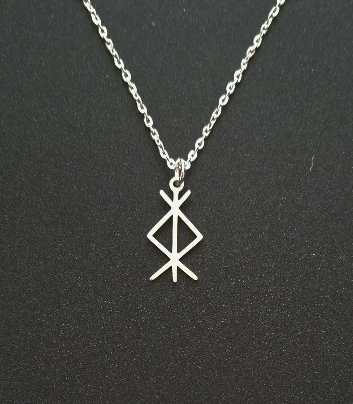 Protection Bind Rune Stainless Steel Pendant Necklace. Algiz. Norse ...