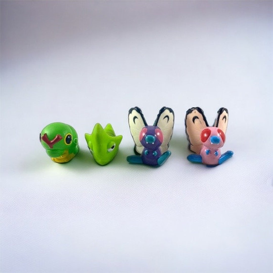 Caterpie, Metapod, Butterfree Vintage Bandai Pokemon Finger Puppets - Etsy