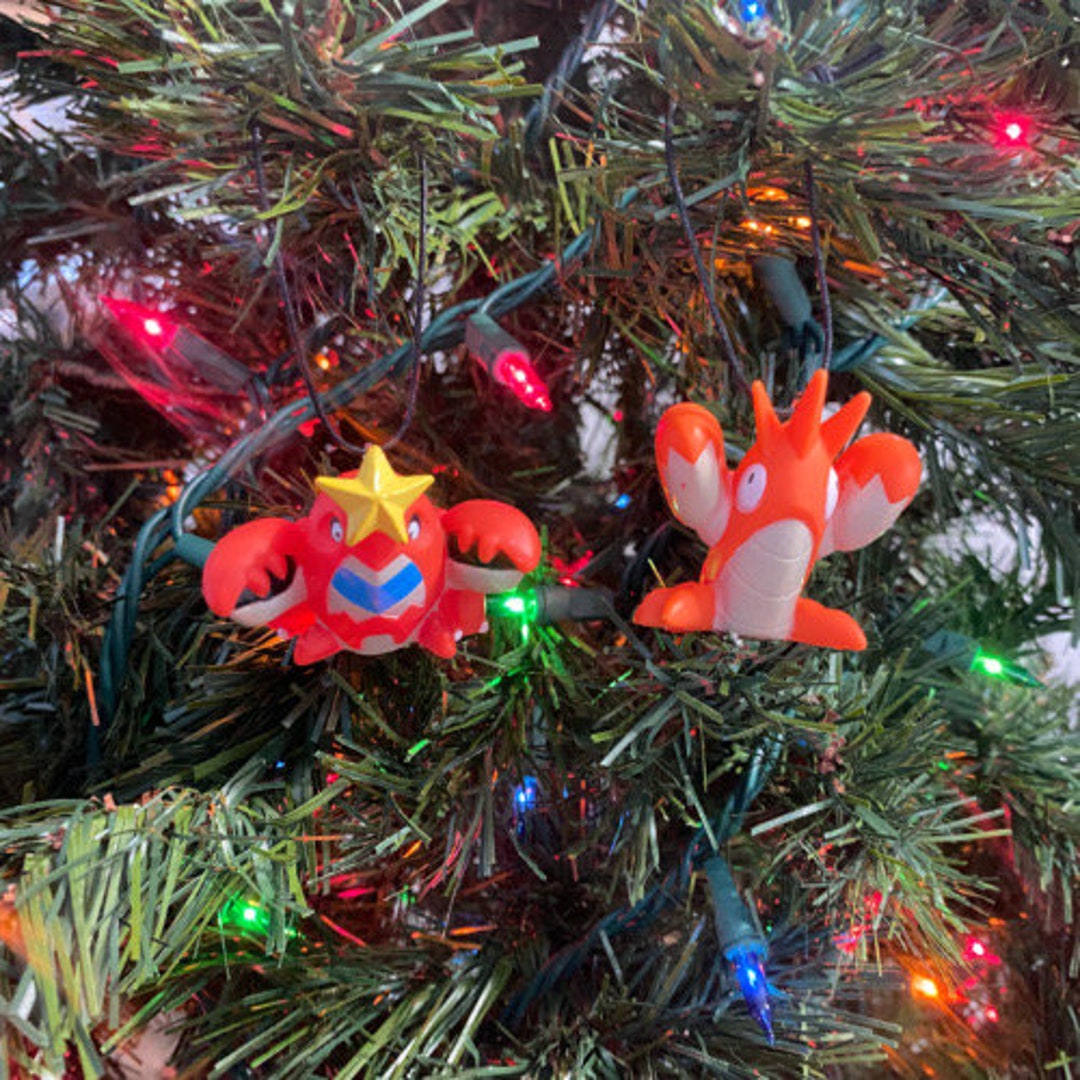 Corphish Crawdaunt Vintage Pokemon Figure Christmas Ornaments - Etsy