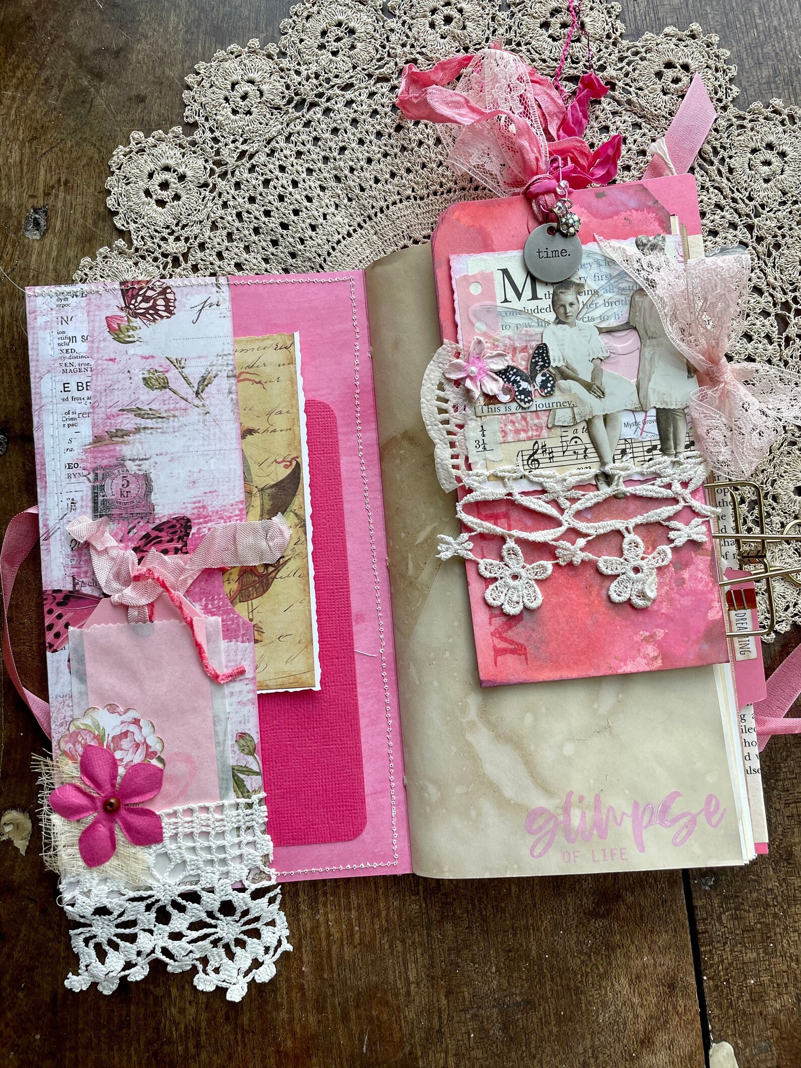 Dreaming in Pink Volume 1/Junk Journal/Handmade | Etsy