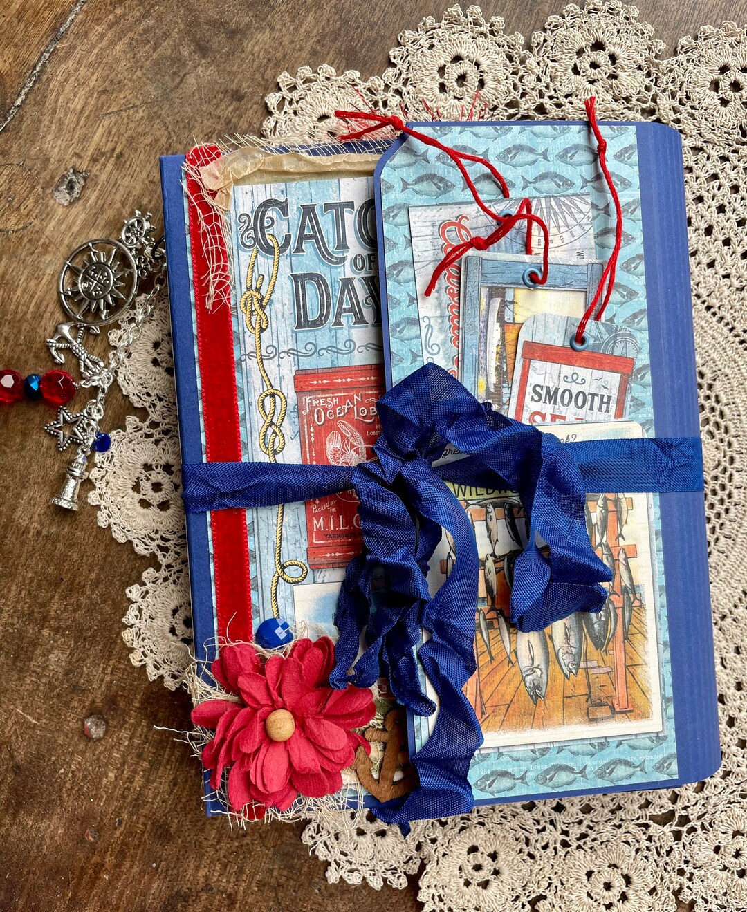 Catch of the Day Handmade Journal/junk Journal/folio/journals/creative ...