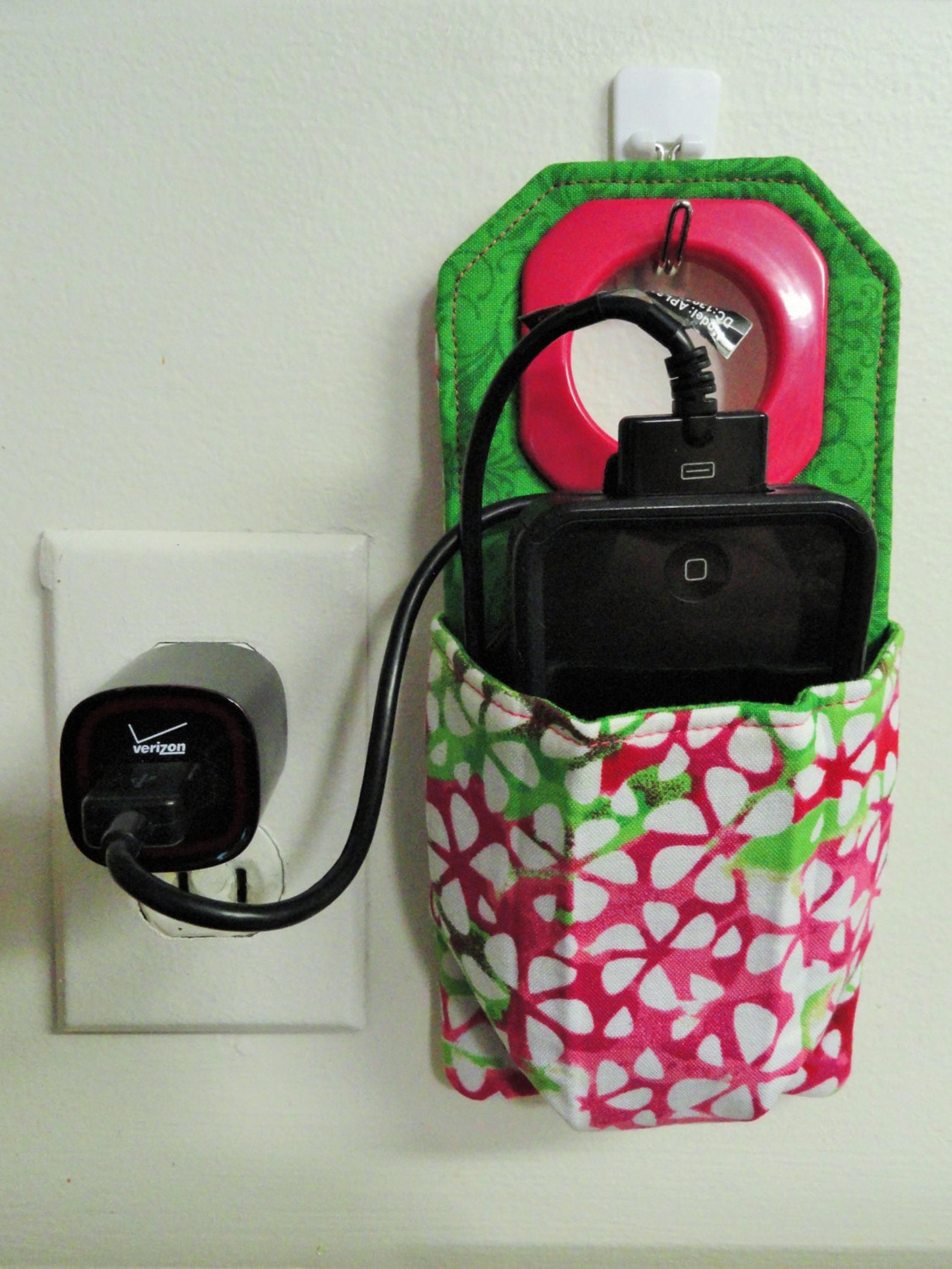 Cell Phone Charging Pouch Wall Charging Pocket - Etsy