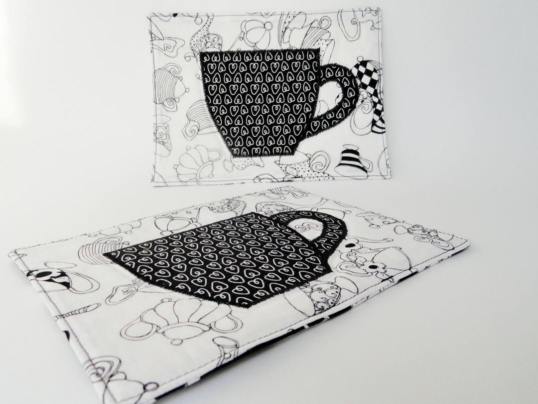 Tea Lovers Mug Rug, Mini Quilt, Tea Party Placemats, Mug Rug - Etsy