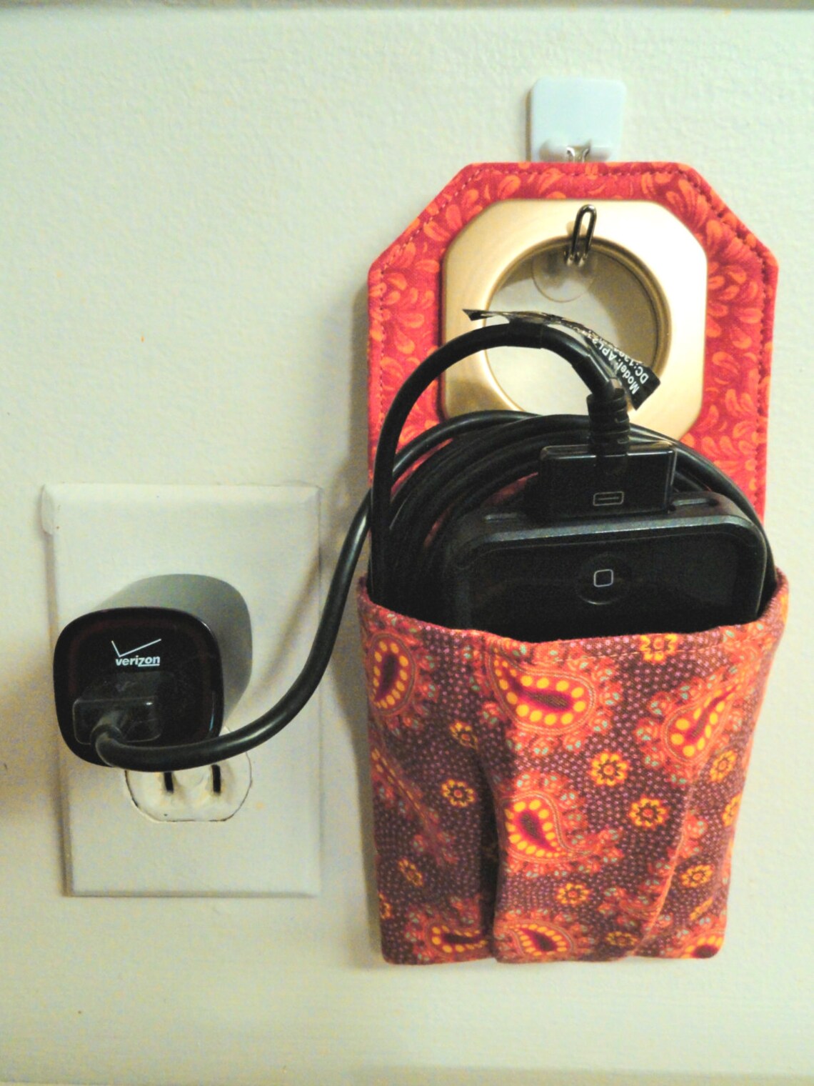 Cell Phone Charging Pouch Wall Charging Pocket - Etsy