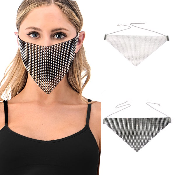 Rhinestone Mask - Etsy
