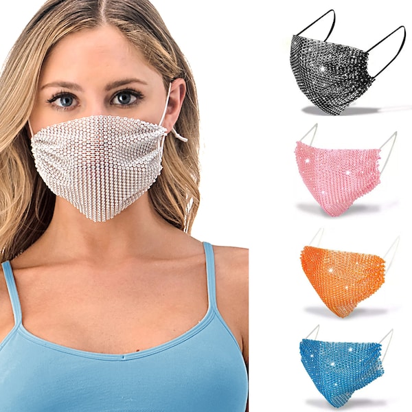 Rhinestone Mask - Etsy