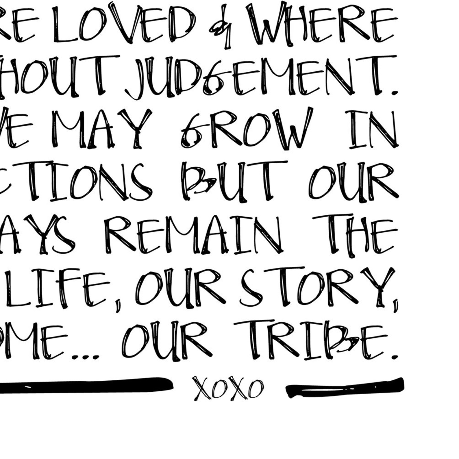 Family Mantra Family Poster Black and White Art Minimalist - Etsy