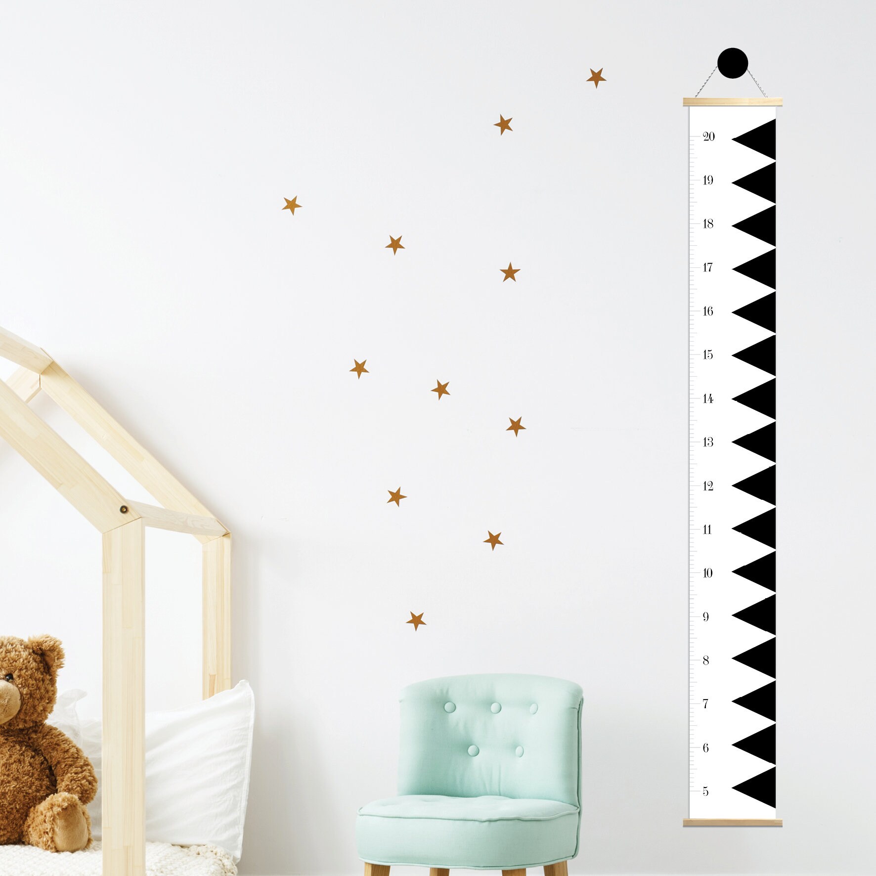CANVAS HEIGHT CHART Geometric Black and White Height Chart - Etsy