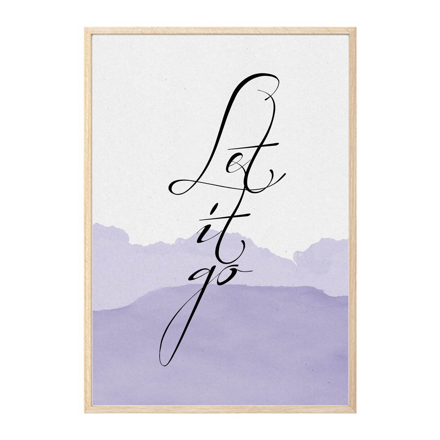 LET IT GO, Typography, Black White Art, Minimalist Poster, Abstract Art ...
