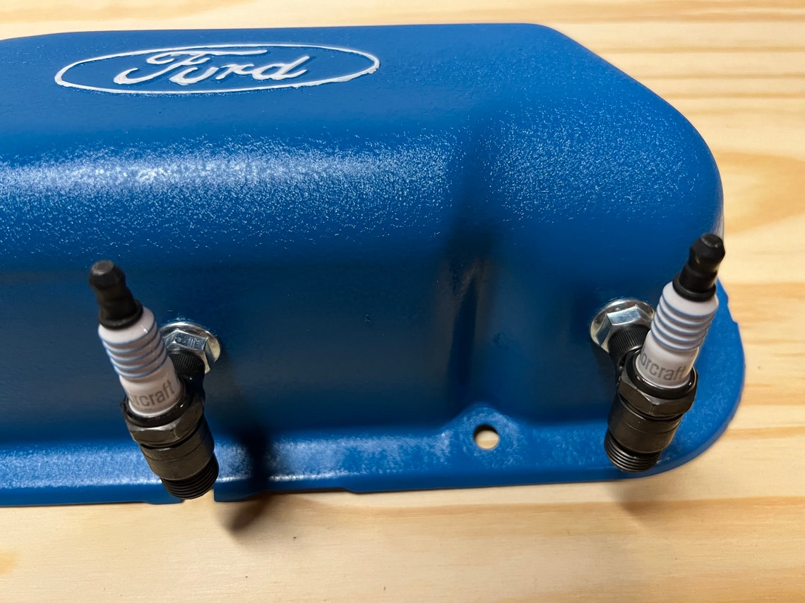 Ford V8 302 351 Valve Cover Coat Rack With Autolite Sparkplug Hangers ...