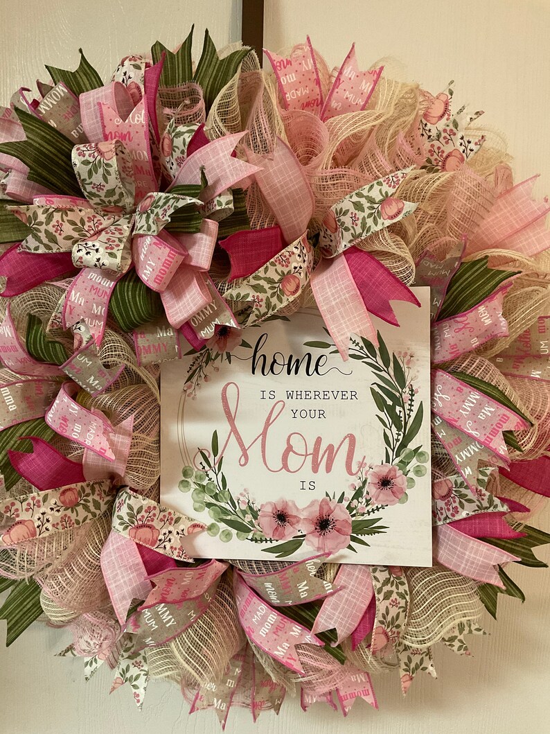Mothers Day Floral Wreath Mothers Day Wreath Gift for - Etsy
