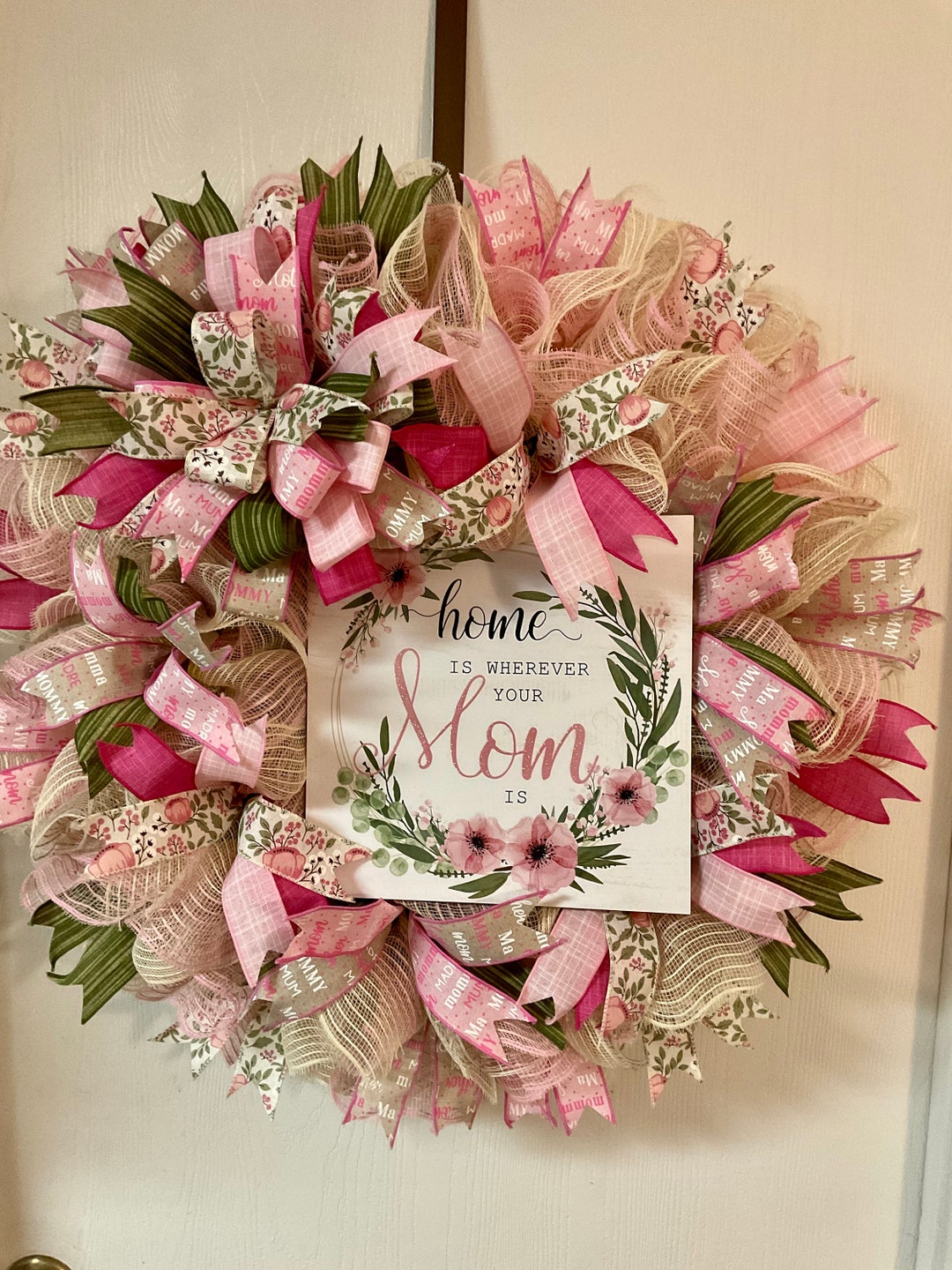 Mothers Day Floral Wreath, Mothers Day Wreath, Gift for Mothers Day ...
