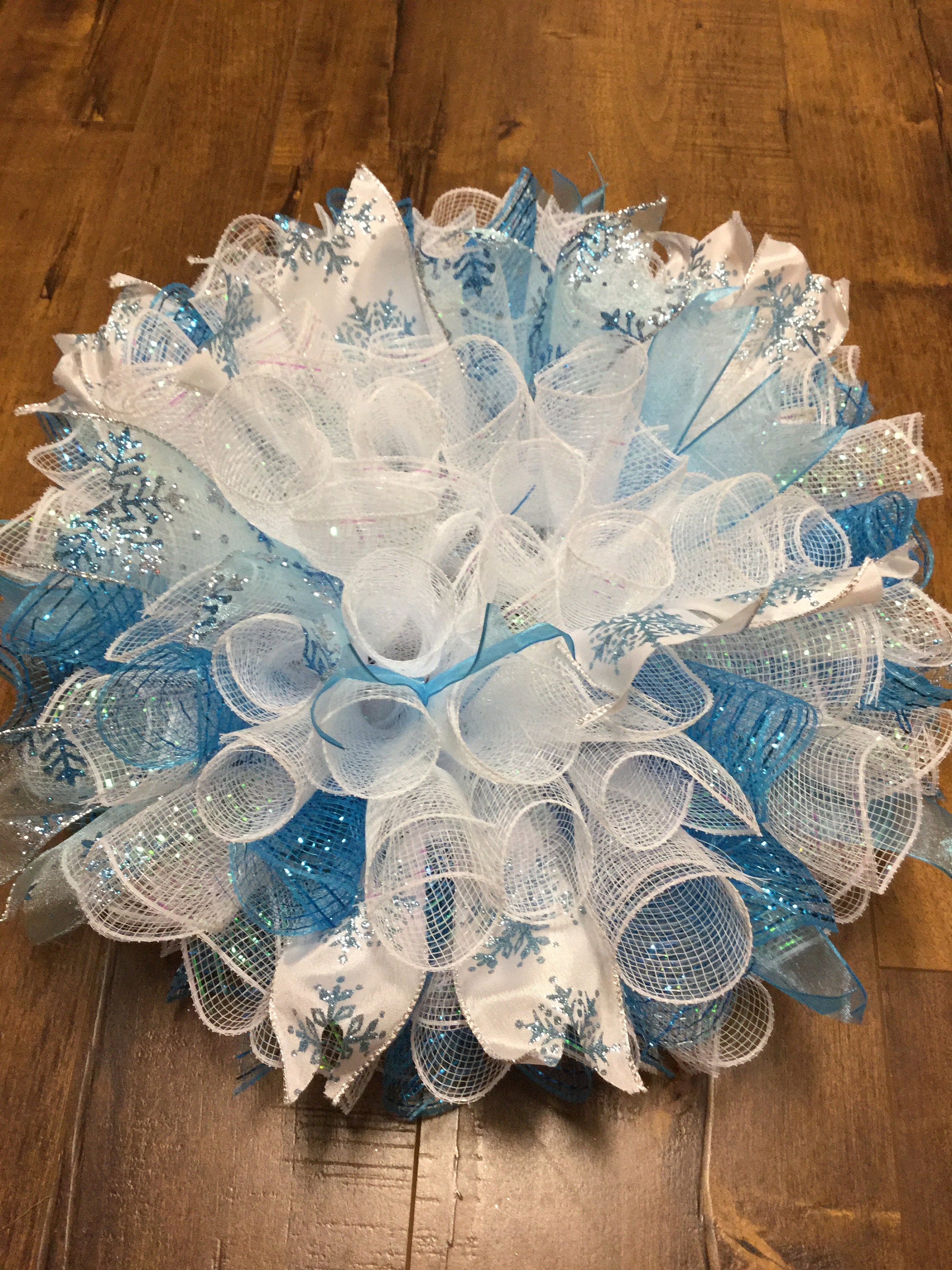 Snowflake Centerpiece Winter Centerpiece Christmas Candle | Etsy