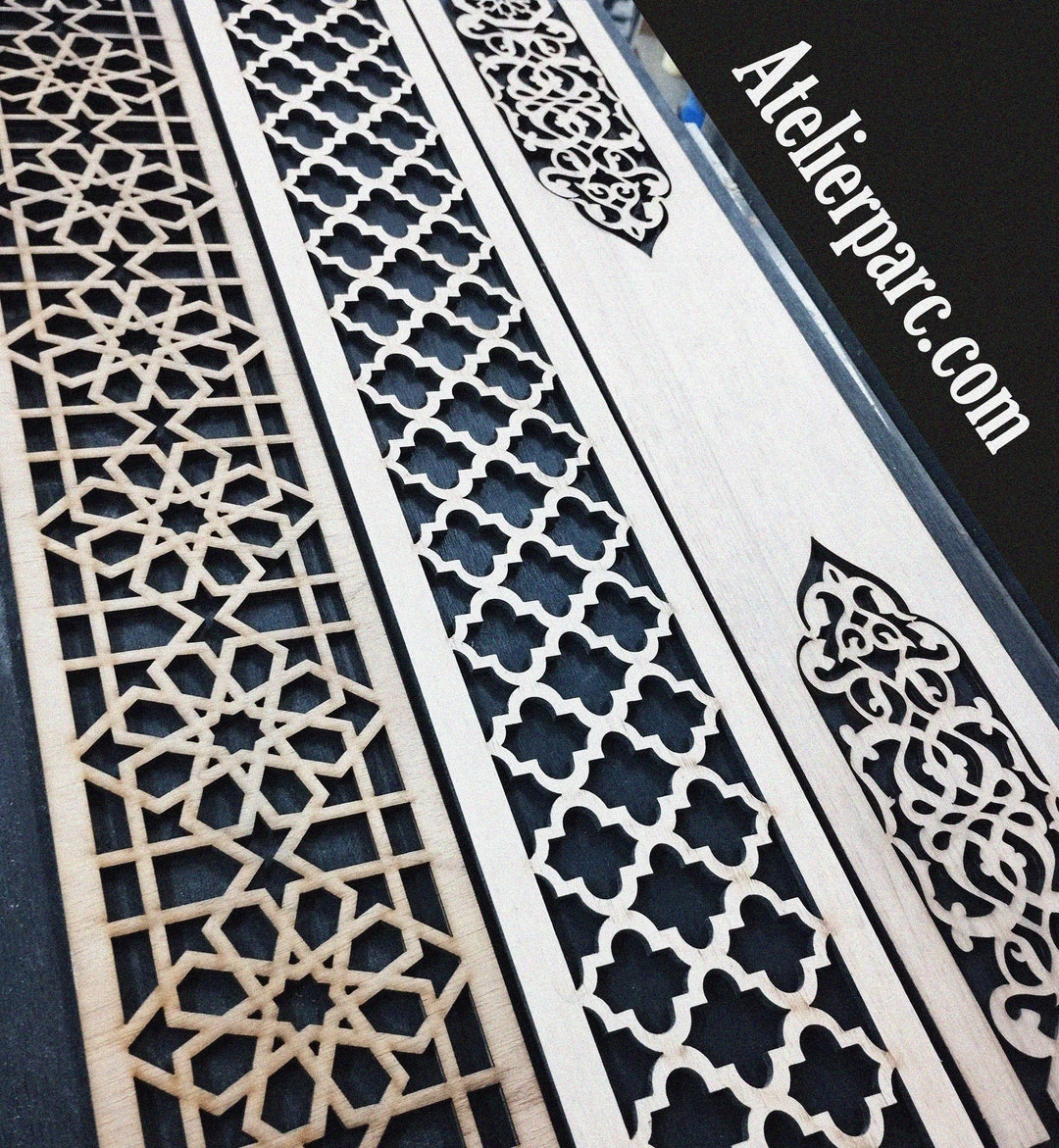 001/ Moroccan Molding / Wooden Geometric Panel / Handcrafted / Oriental ...