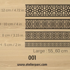 001/ Moroccan Molding / Wooden Geometric Panel / Handcrafted / Oriental ...