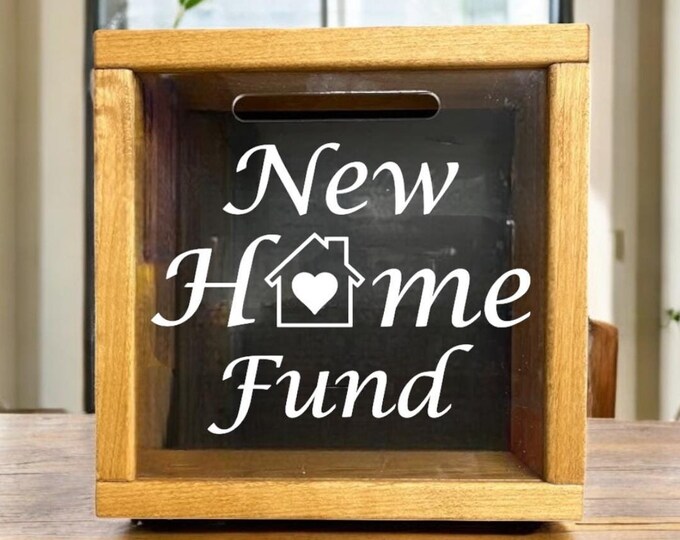 New Home Fund. Savings Bank. Engagement Gift. Wooden Bank. Money Box ...