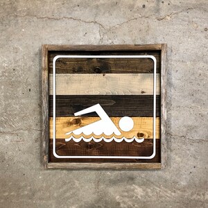 Rustic Swimming Sign. Parks and Recreational Sign. US Forest Sign ...