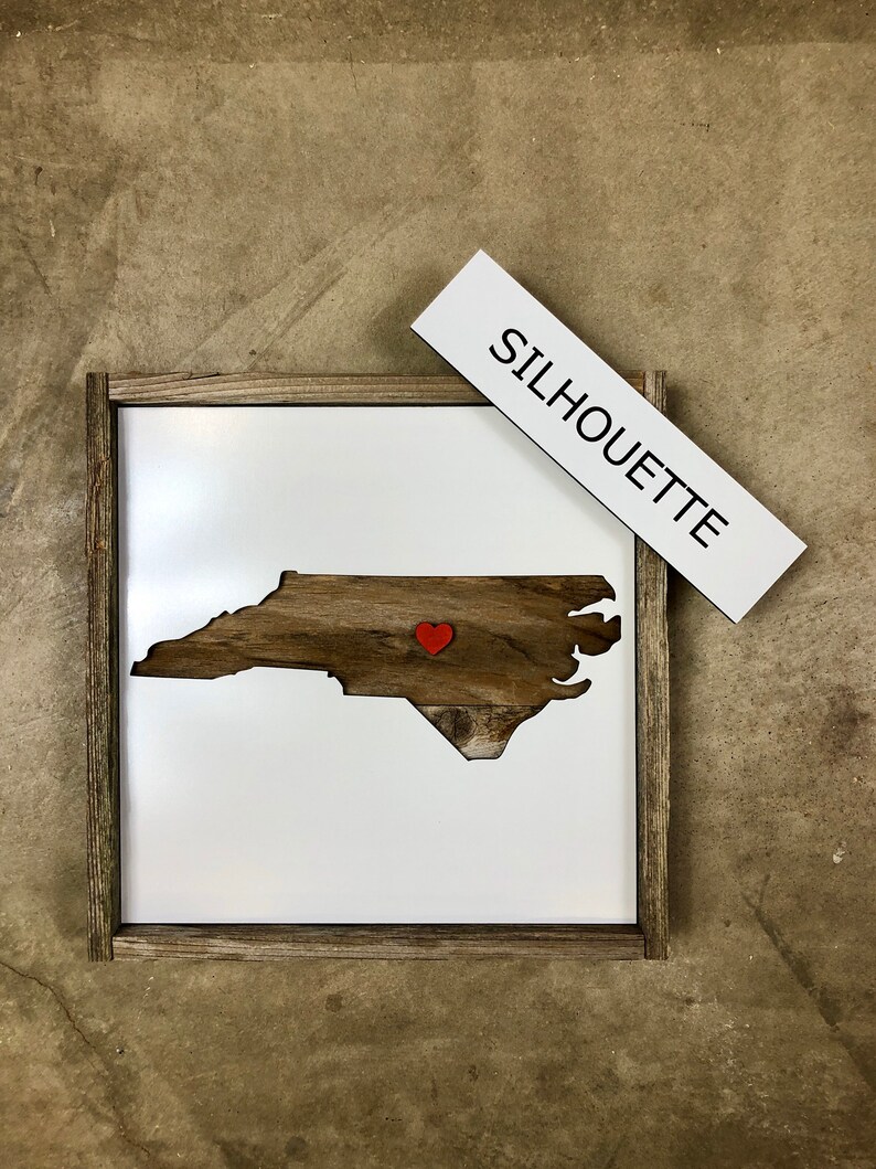 Rustic North Carolina State Shape. Reclaimed Wood Wall Art. | Etsy