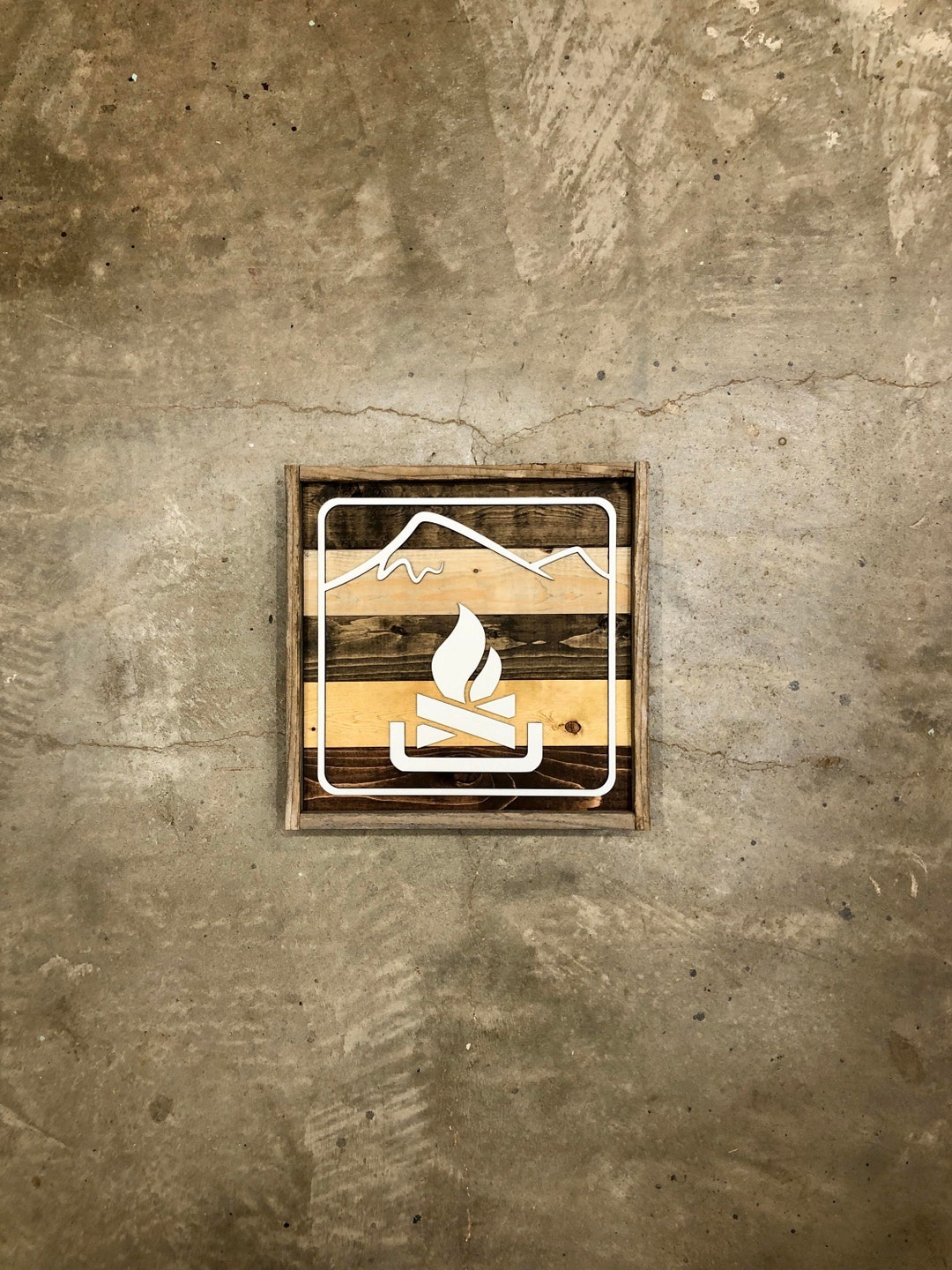 Rustic Camp Fire Sign. Parks and Recreational Sign. US Forest Sign ...