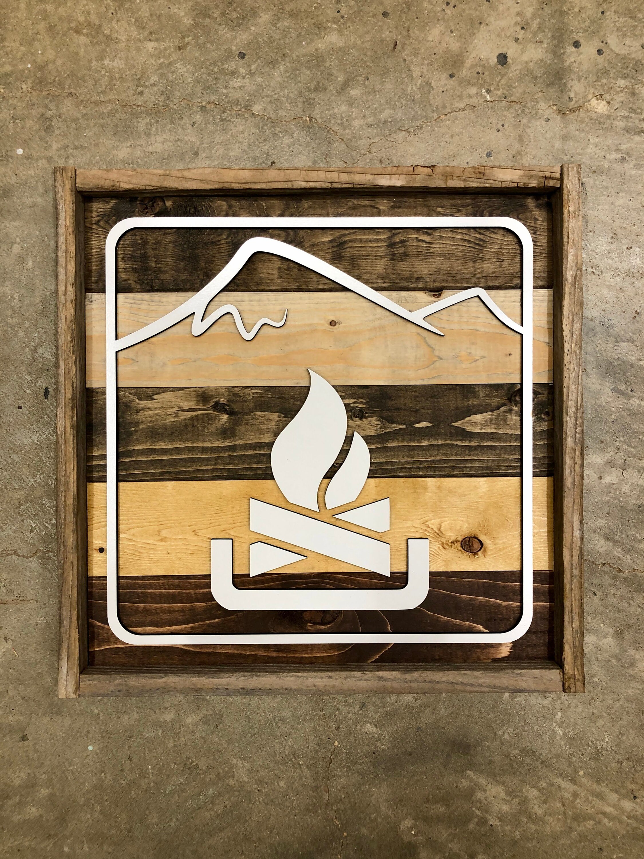 Rustic Camp Fire Sign. Parks and Recreational Sign. US Forest - Etsy
