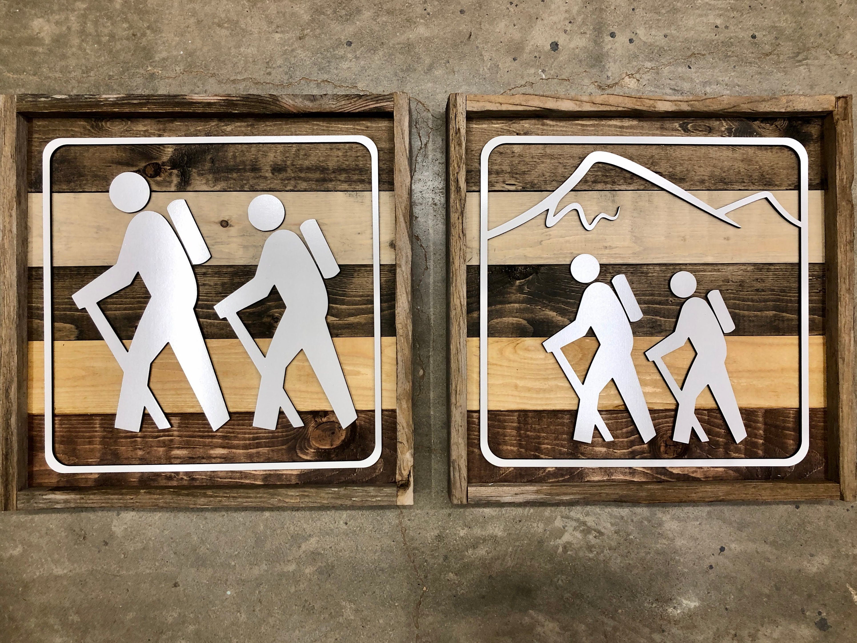 Rustic Hiking Sign. Parks and Recreational Sign. US Forest | Etsy