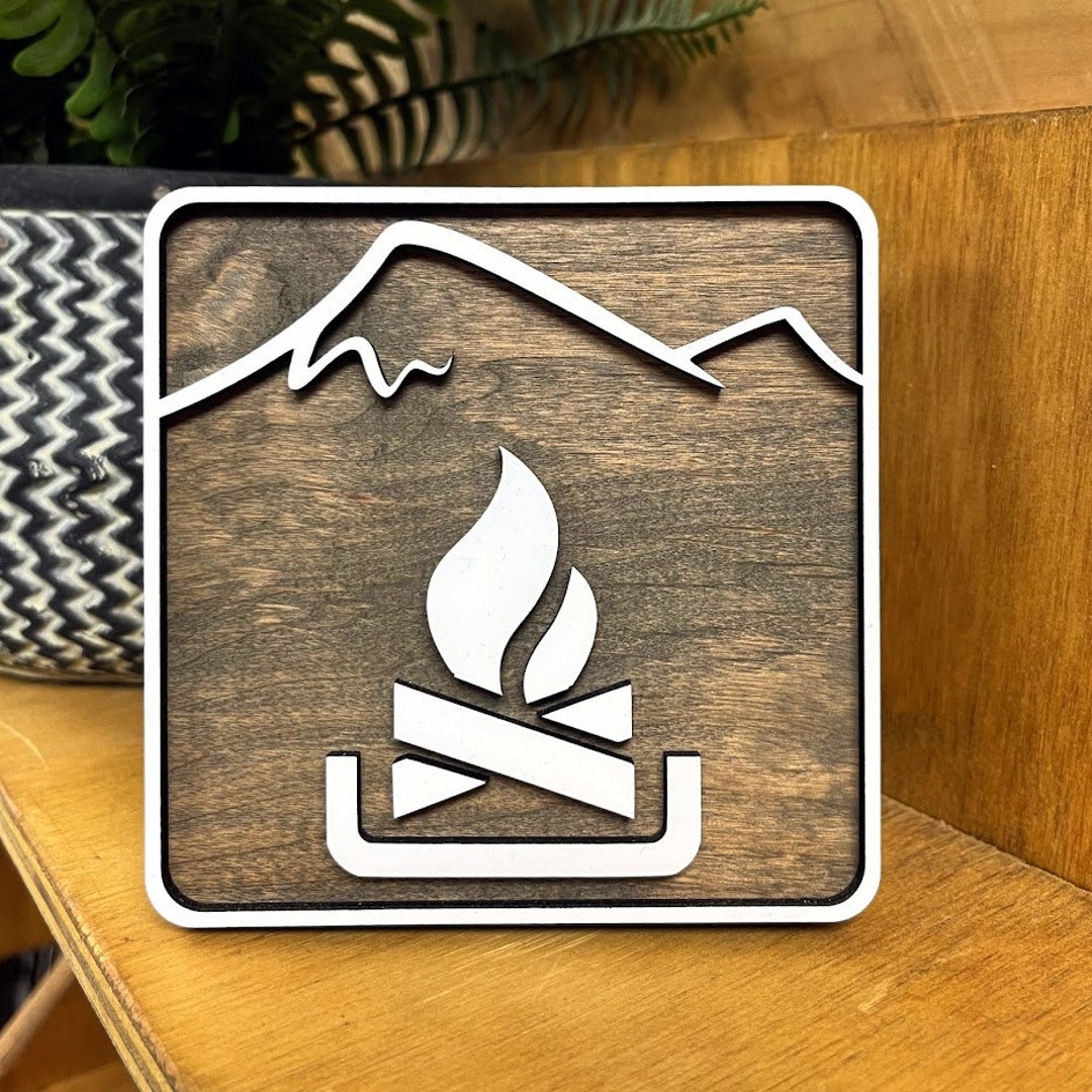 Rustic Campfire Office Desk Decor. Shelf Decor. Tabletop Decor. Parks ...