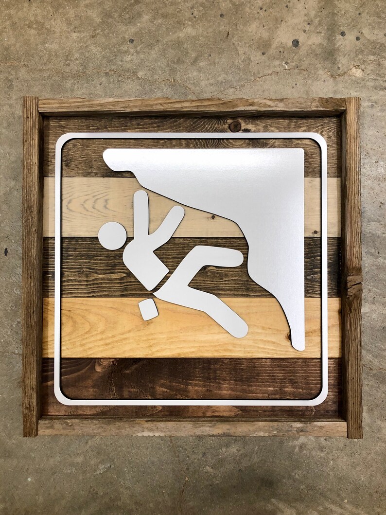 Rustic Rock Climbing Sign. Parks and Recreational Sign. US | Etsy