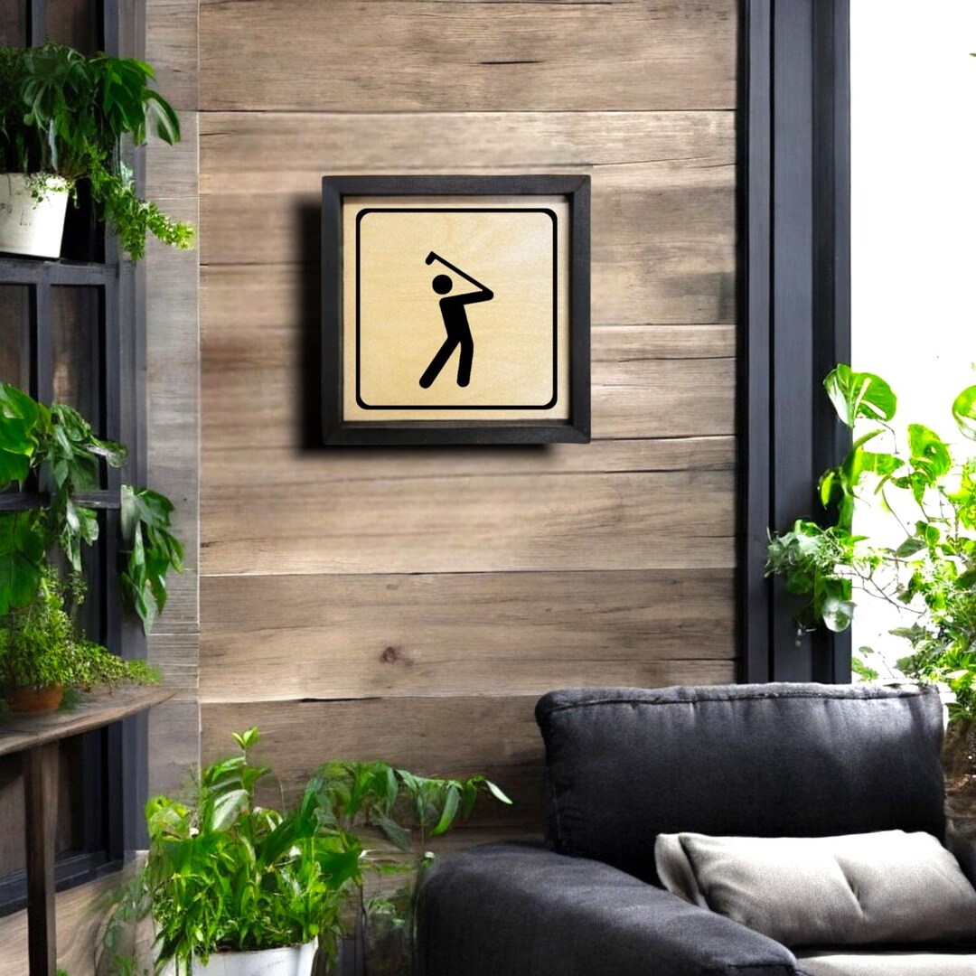 Golf Swing Wood Wall Sign, Rustic Wood Art for Golfers & Sports ...