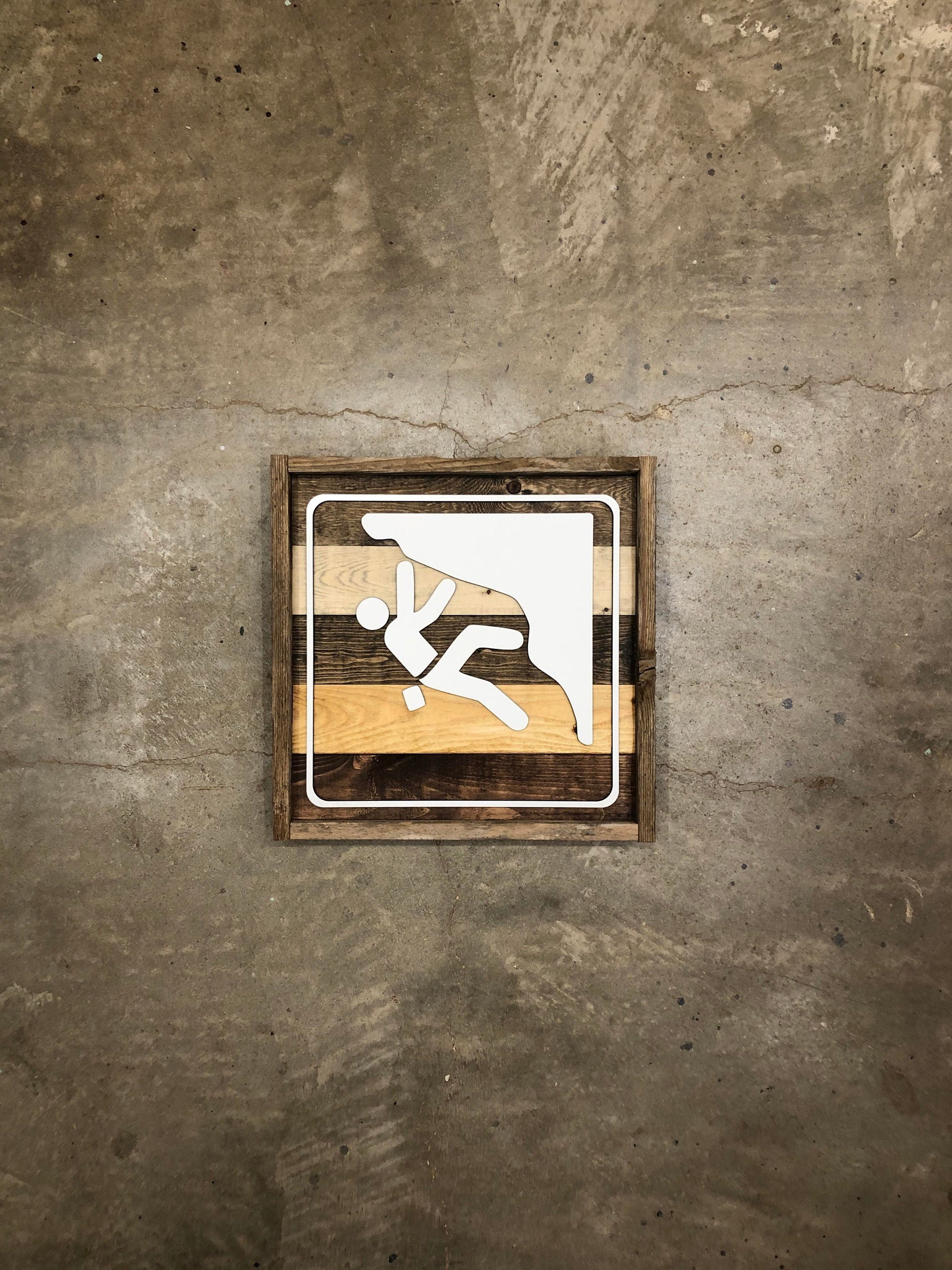 Rustic Rock Climbing Sign. Parks and Recreational Sign. US | Etsy