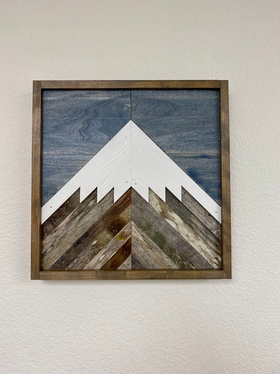 Rustic Mini Mountain Light Blue Sky. Single Piece. Reclaimed - Etsy