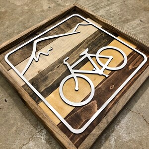Rustic Biking Sign. Parks and Recreational Sign. US Forest Sign ...