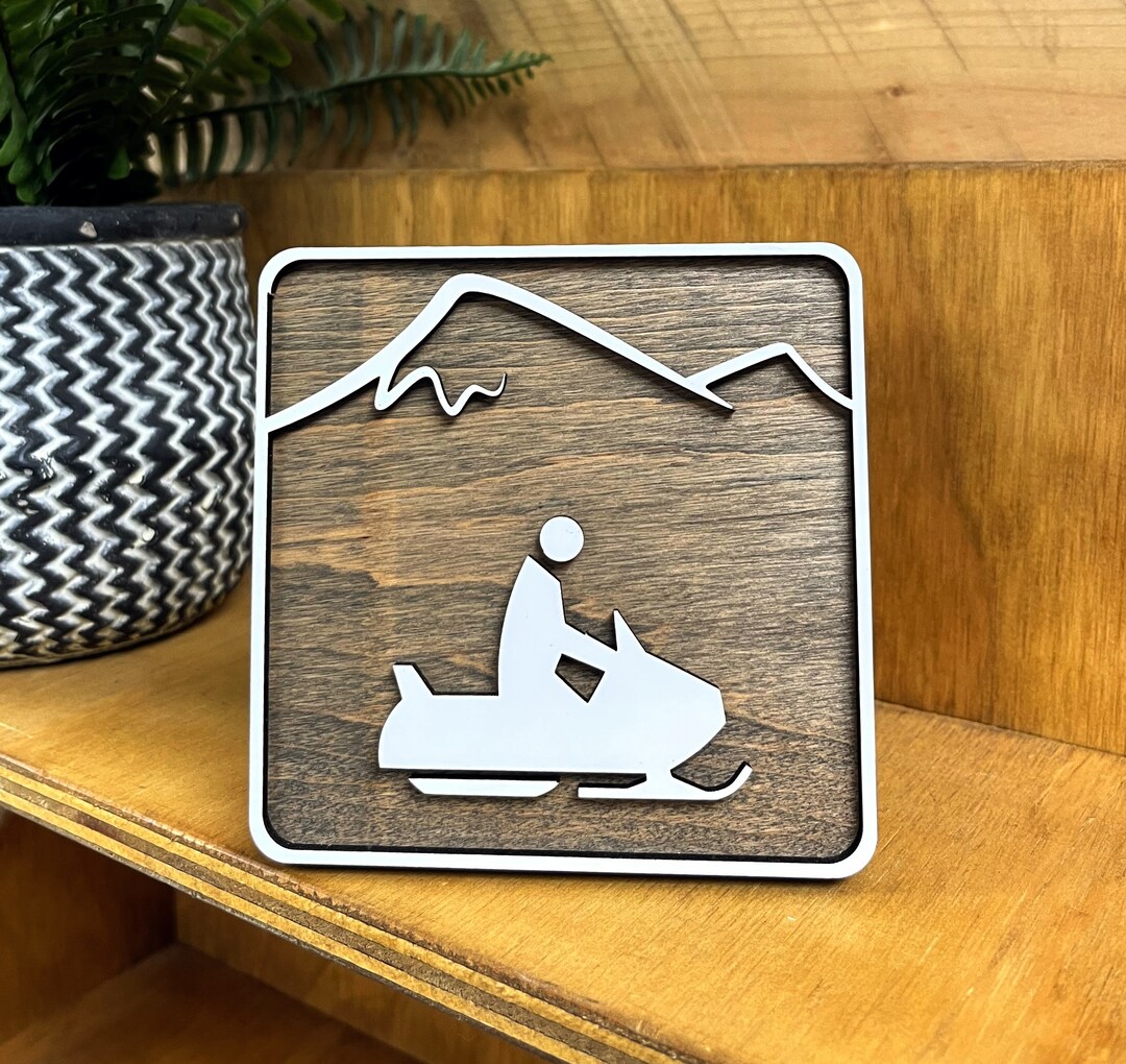 Rustic Snowmobile Desk Decor. Shelf Decor. Tabletop Decor. Parks and ...